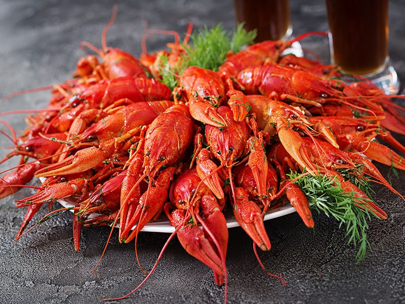 Boiled Crayfish Traditional Swedish Seafood
