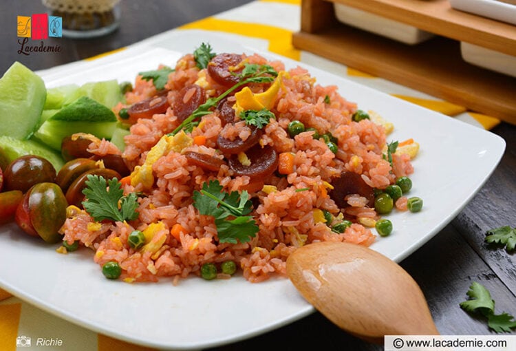 Vibrant And Tasty Red Vietnamese Fried Rice