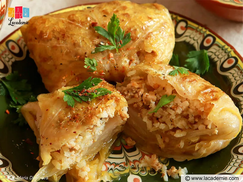 Homemade Bulgarian Stuffed Cabbage Leaves (Sarmi)