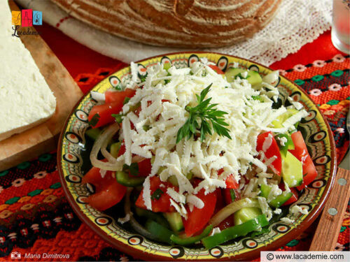 Shopska Salata Recipe (Bulgarian Roast Pepper and Tomato Salad)